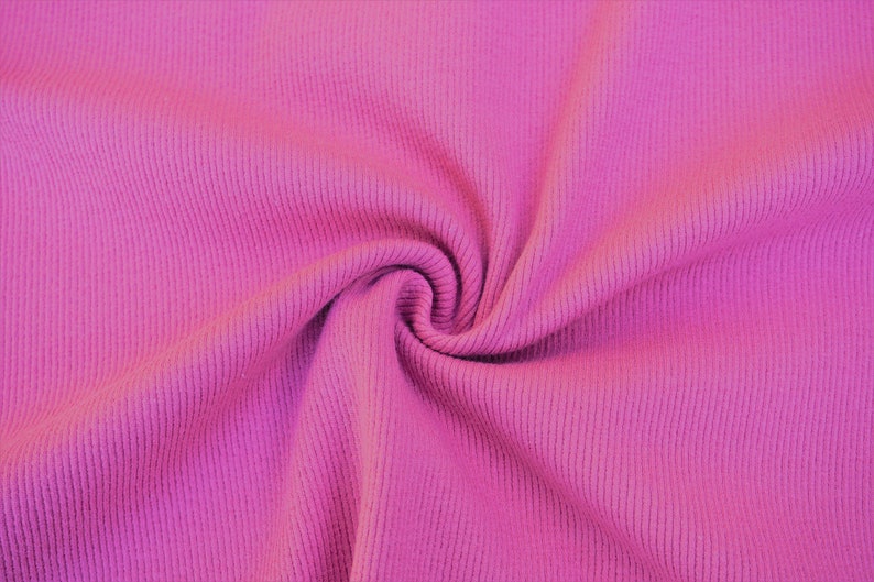 Rib Knit 100% Cotton Fabric Bubblegum Pink Solid 60 Inch - Etsy