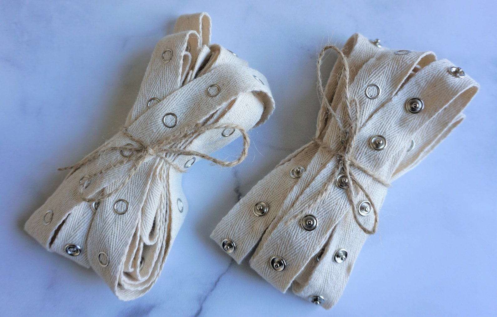 Snap Tape 3/4 Natural Cotton Twill Tape Beige Silver | Etsy