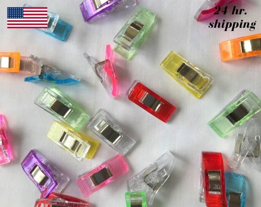 Sewing Clips Set | Mini | 15/ 25/ 50/ 100 Piece | With Reusable Storage ...