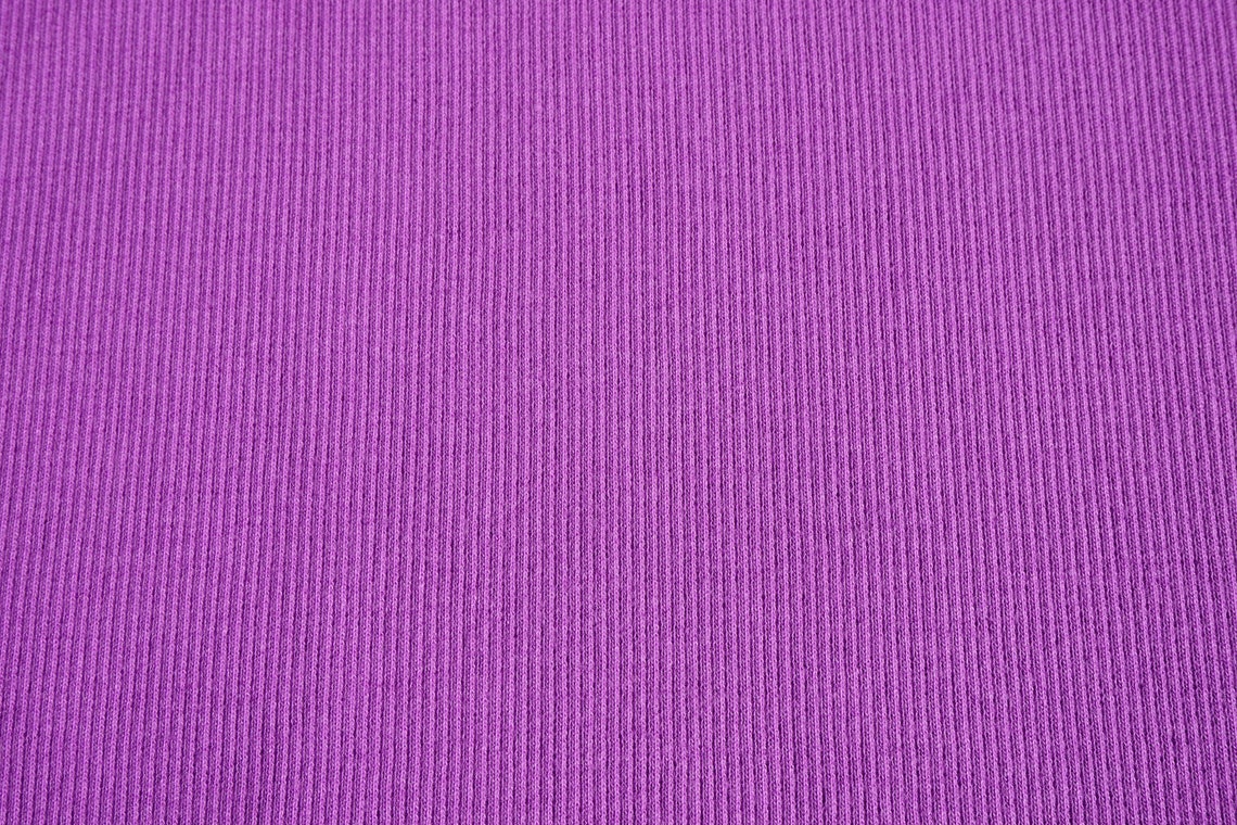 Rib Knit 100% Cotton Fabric Lilac Purple Solid 50 Inch Width | Etsy