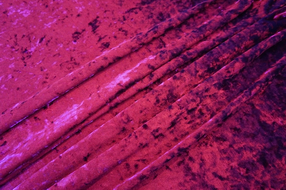Crushed Stretch Velvet Fabric Dark Red 60 Inch Width 2-way - Etsy