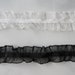 Double Ruffle Elastic Organza Trim White 1 Inch 25mm by the Yard ...