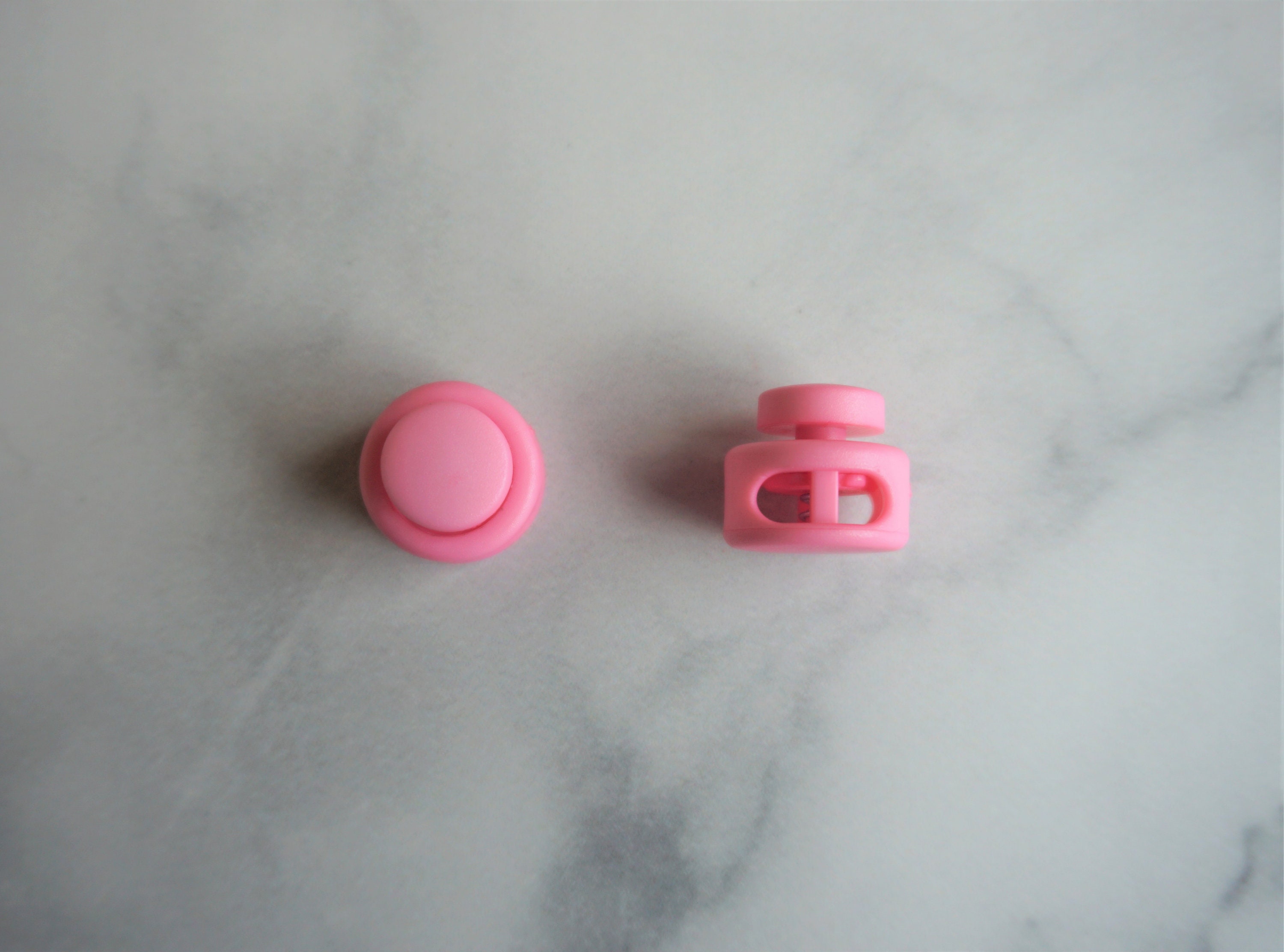 Pink Cord Lock With Button 5/8 Inch Cord Stopper / Two Hole Toggles ...