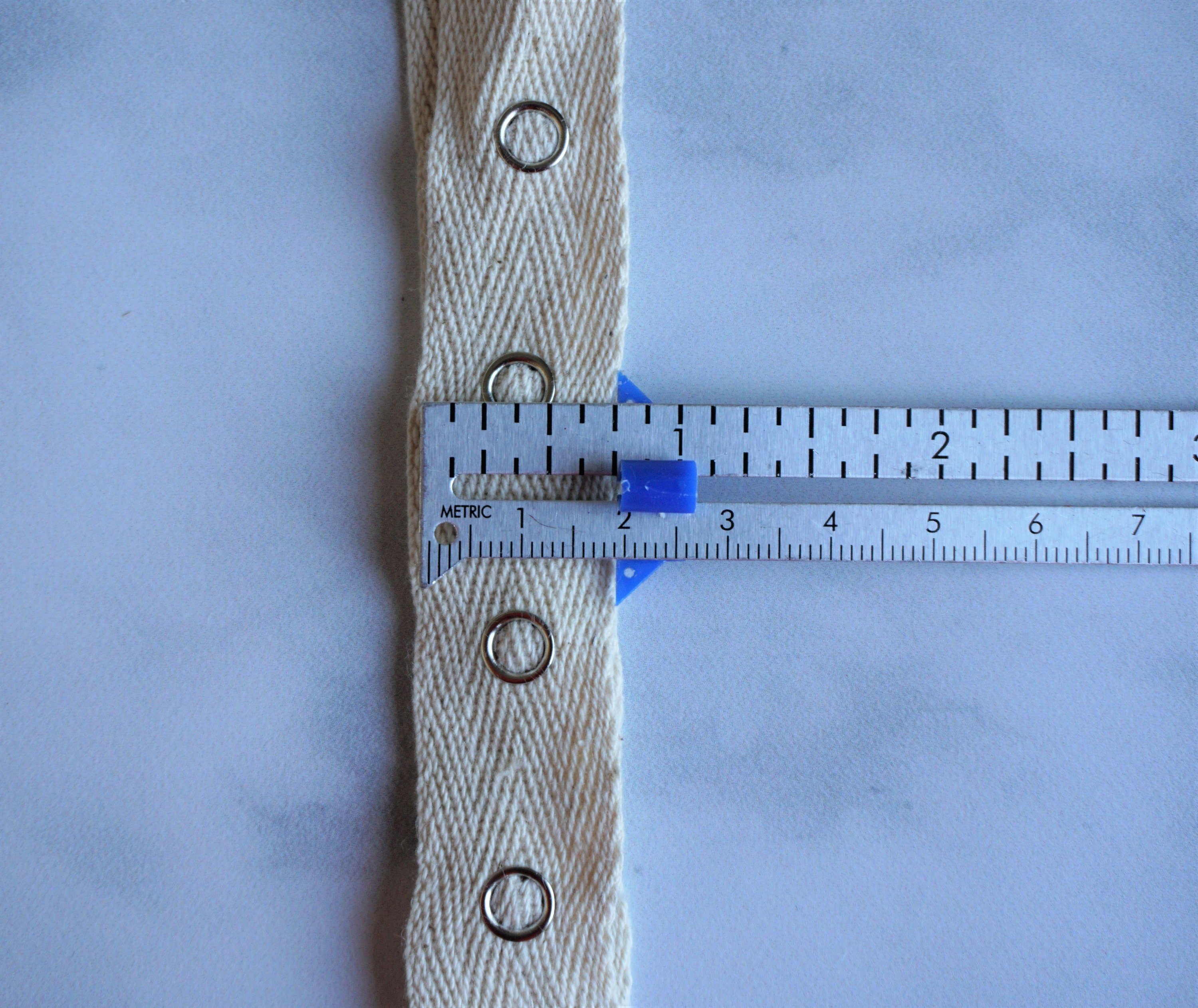 Snap Tape 3/4 Natural Cotton Twill Tape Beige Silver | Etsy