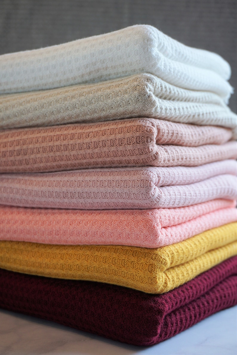 Waffle Knit Fabric Many Colors 60 Inch Width Poly Rayon - Etsy