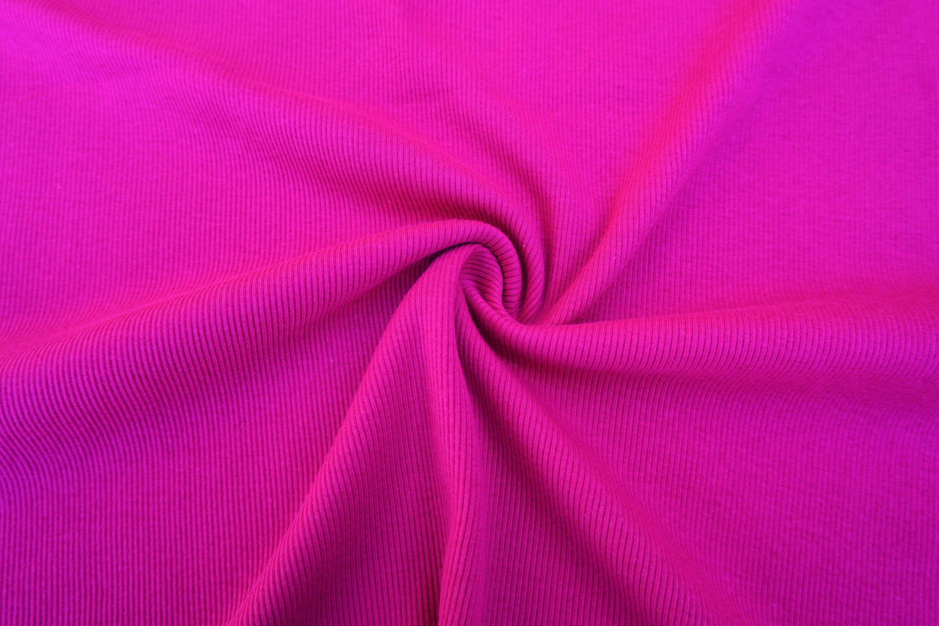 Rib Knit 100% Cotton Fabric Hot Pink Solid 58/60 Inch Width - Etsy
