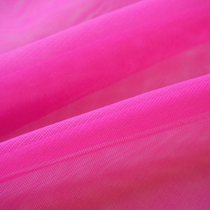 Power Net Mesh Fabric Solid Hot Pink 60 Inch Width 2 Way Stretch Nylon ...