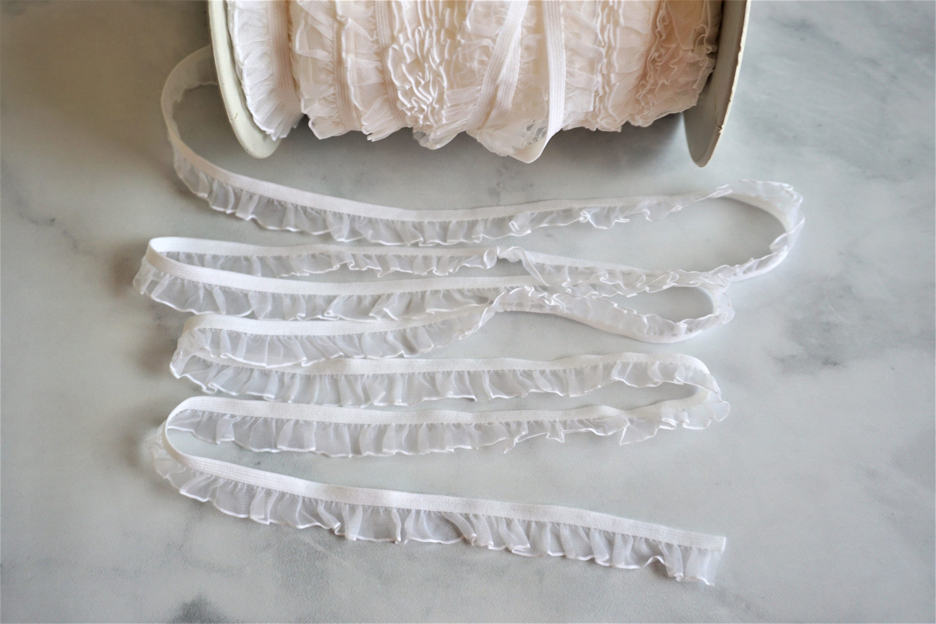Ruffle Elastic Organza Trim 5/8 inch 15mm By the | Etsy