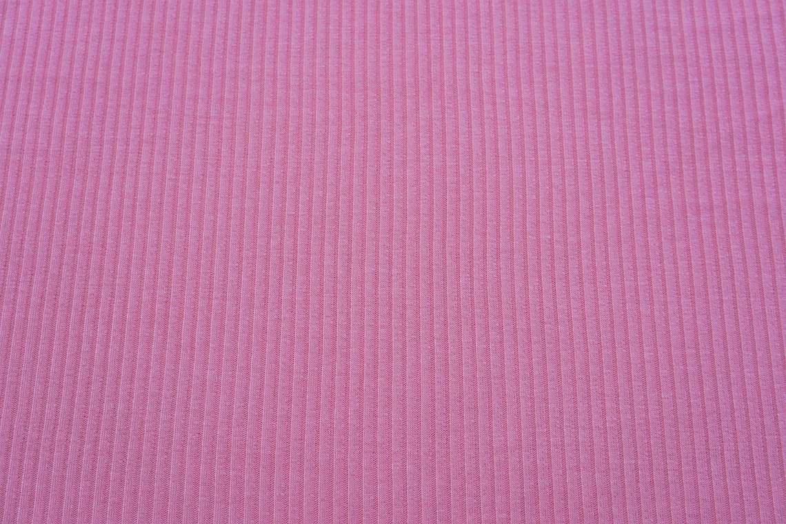 Rib Knit Fabric Pink Bubblegum Solid 62 Inch Width Medium/ - Etsy