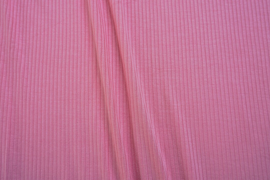 Rib Knit Fabric Pink Bubblegum Solid | 62 Inch Width | Medium/ Heavy ...