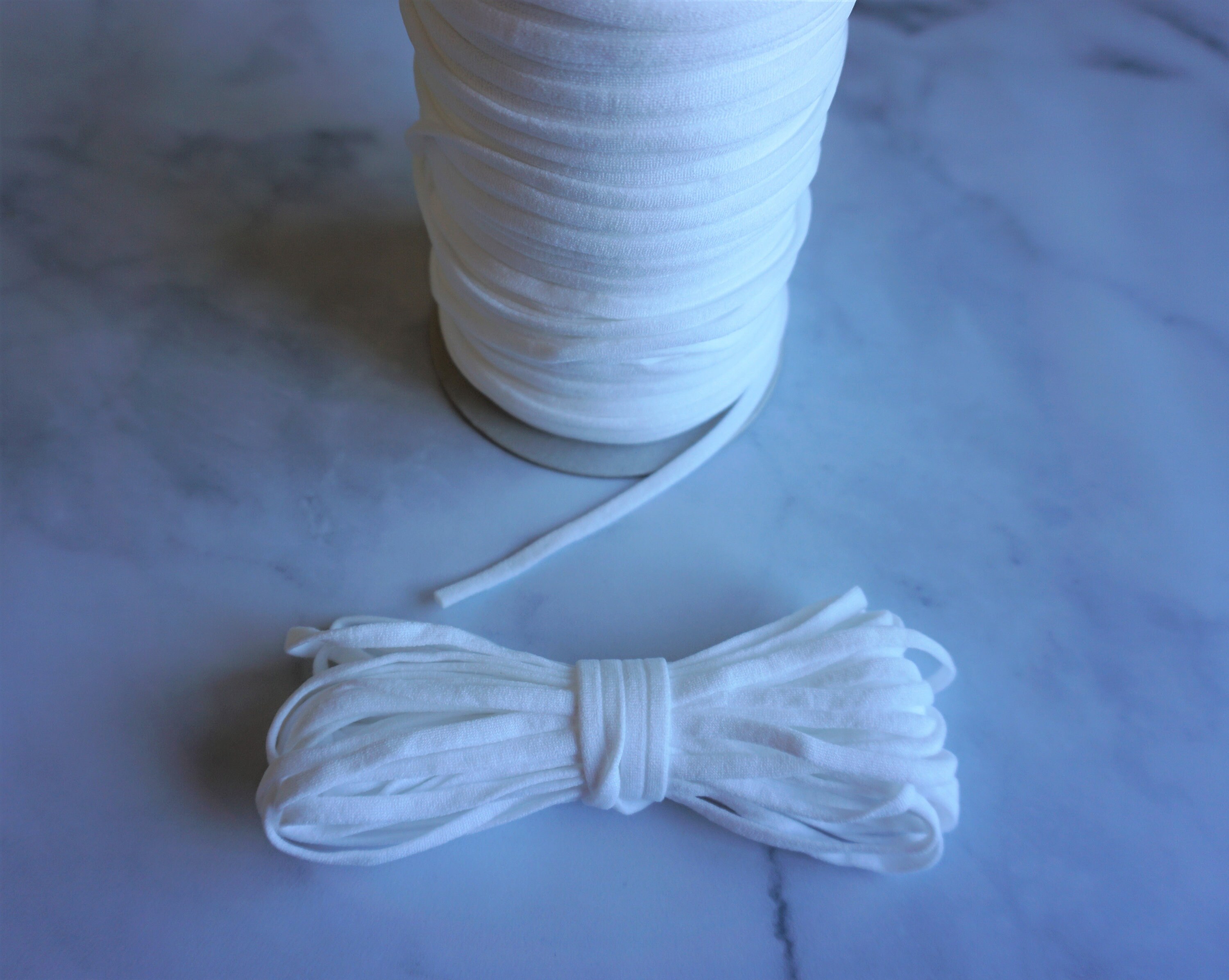 Soft Flat Elastic 1/8 inch 5mm White Pink Beige or Black | Etsy