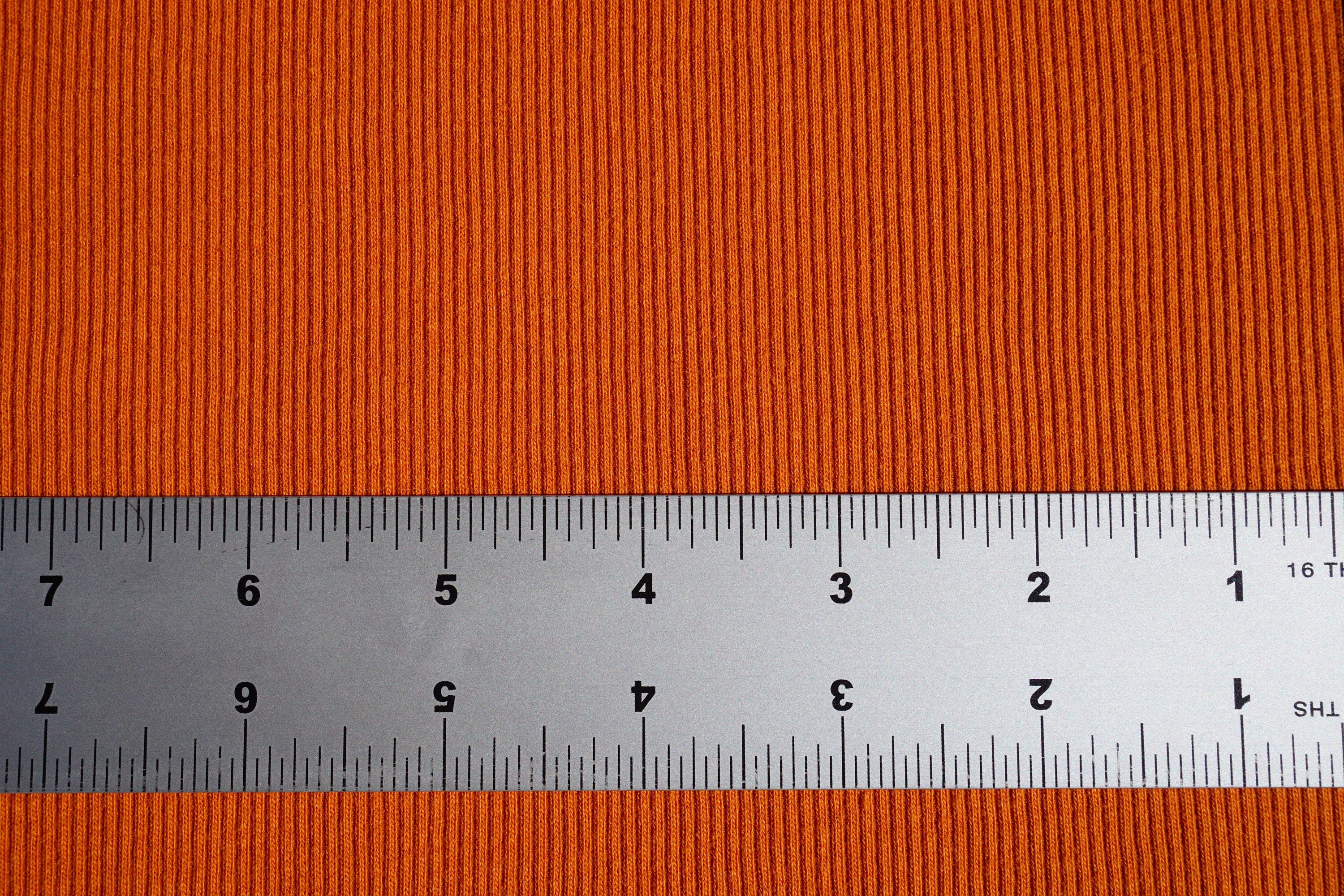 Rib Knit 100% Cotton Fabric Tangerine Orange Solid 58/60 - Etsy