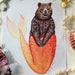 Mermaid Bear, Art Prints, Bear Art, Cute Animal Art, Mermaid Art ...