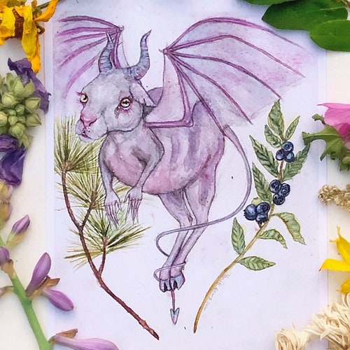 Mothman Painting Art Prints Mothman Cryptid Cryptozoology - Etsy