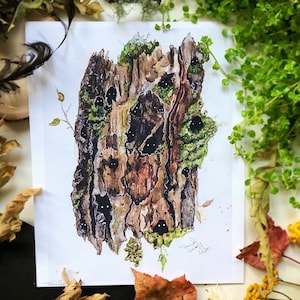 Tree Spirits, Art Prints, Watercolor Painting, Forest Art, Witch Art ...