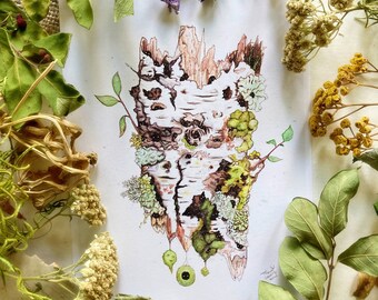 Tree Spirits Art Prints Watercolor Painting Forest Art - Etsy