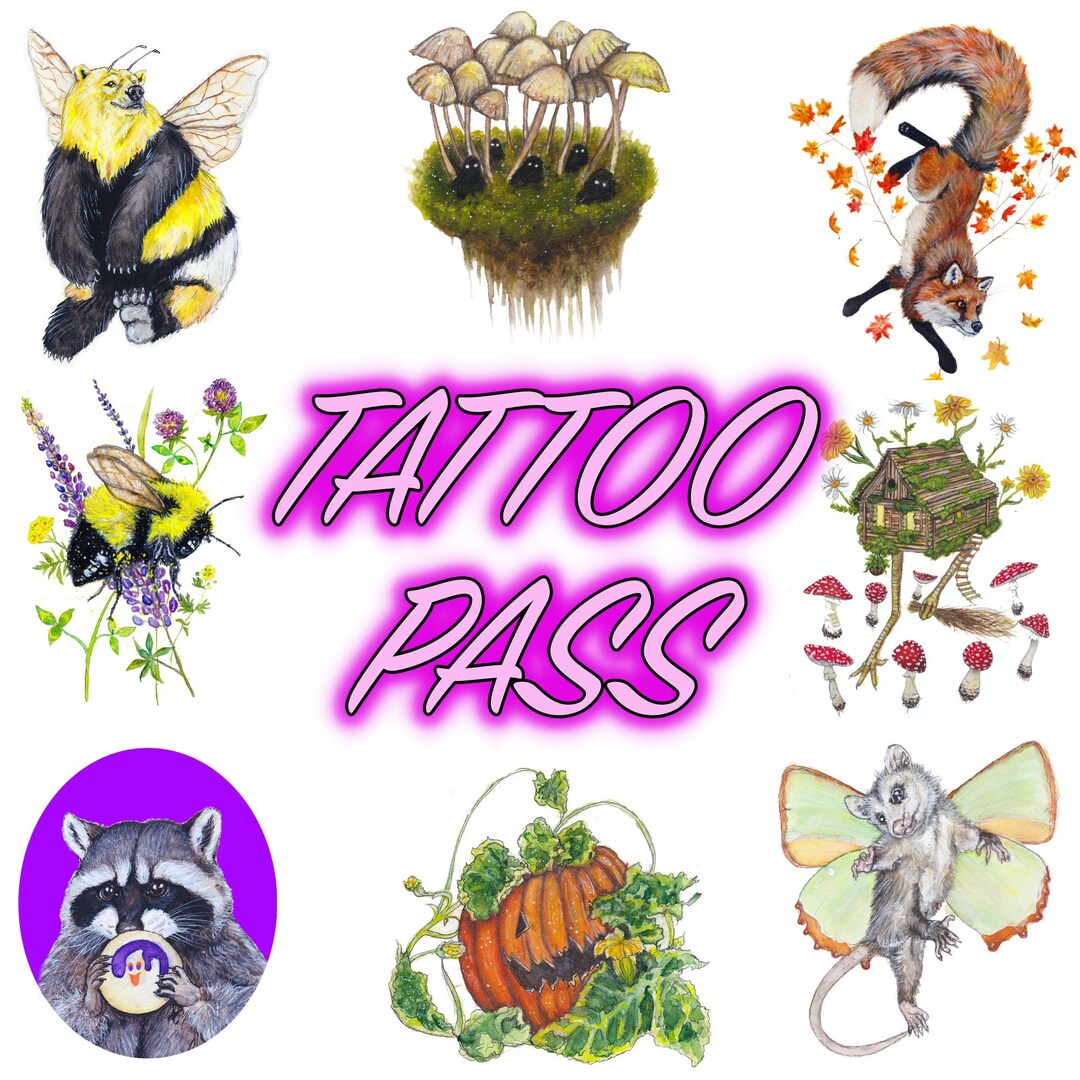 Tattoo Pass Permission Ticket - Etsy