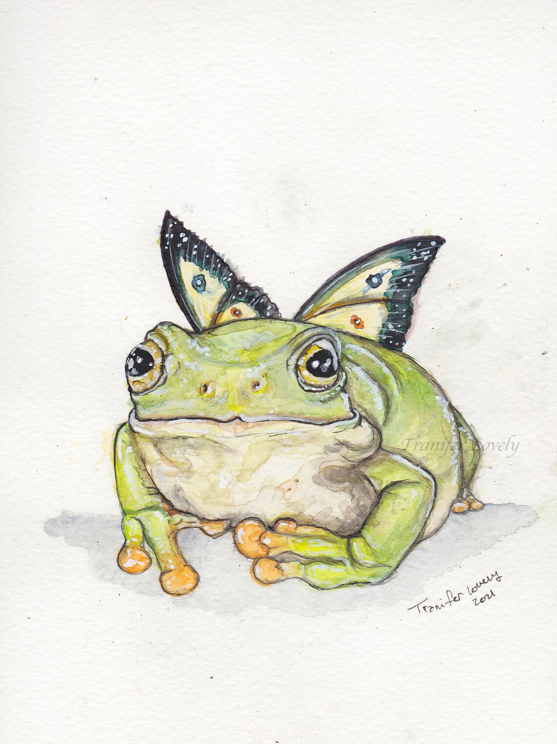 Fairy Frog Art Prints Frog Art Green Frog Gifts Witch Home | Etsy