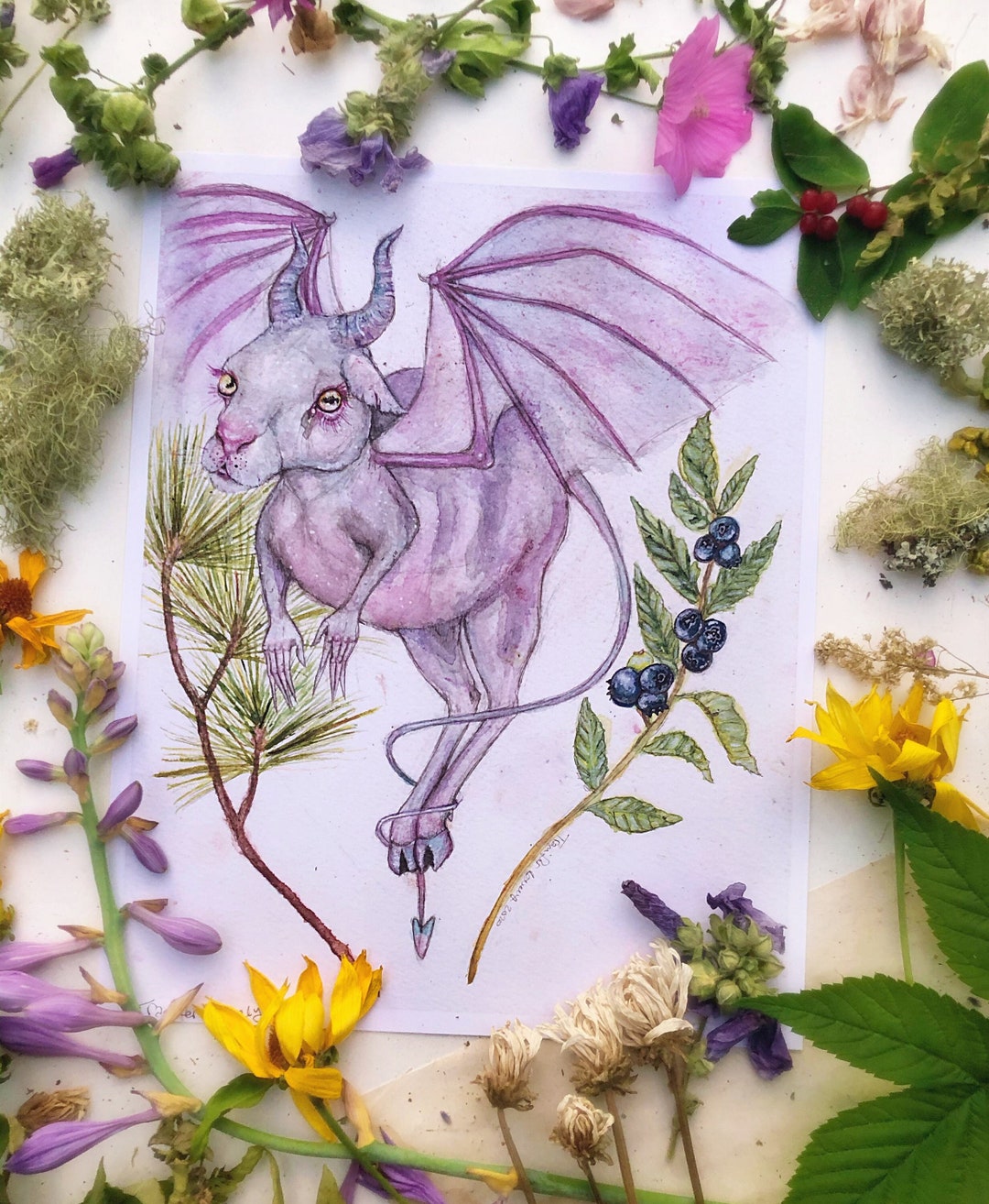 The Jersey Devil, Art Prints, Cryptid Art, Folklore Art, Jersey Devil ...