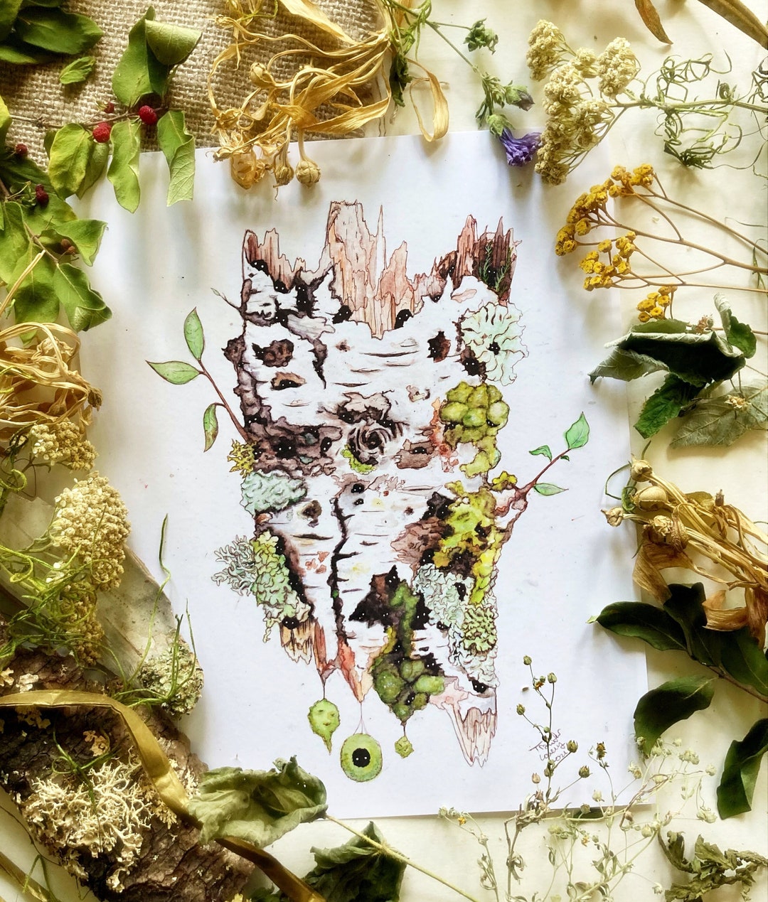 Tree Spirits, Art Prints, Watercolor Painting, Forest Art, Witch Art ...