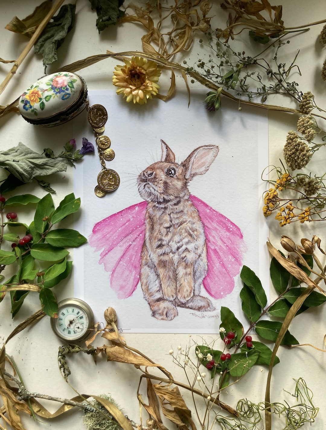 Fairy Bunny Print, Fairy Art, Bunny Gifts, Cute Home Decor, Fairy ...