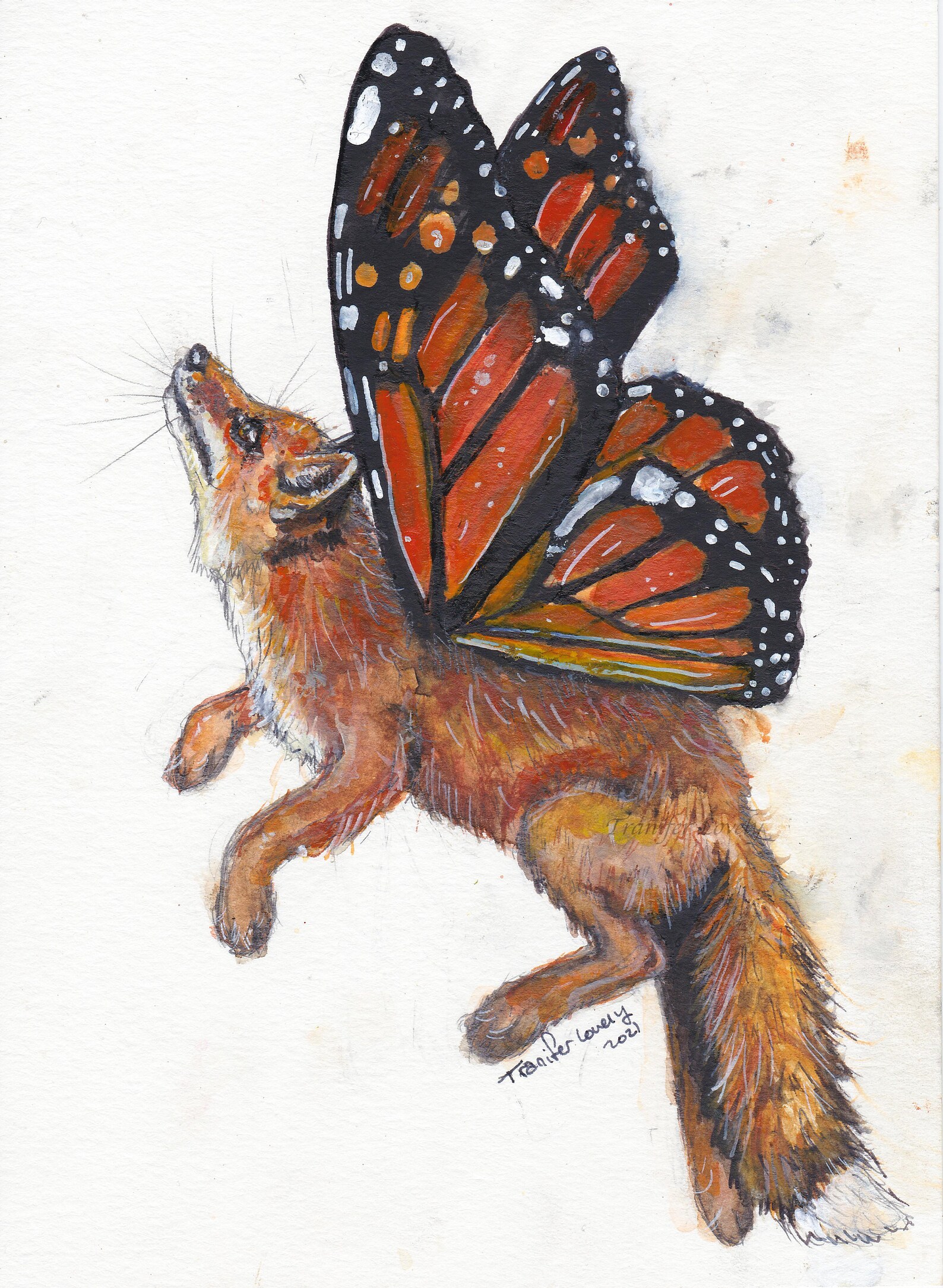 Fairy Fox, Art Prints, Fox Watercolor, Fox Art, Fairy Art, Butterfly ...