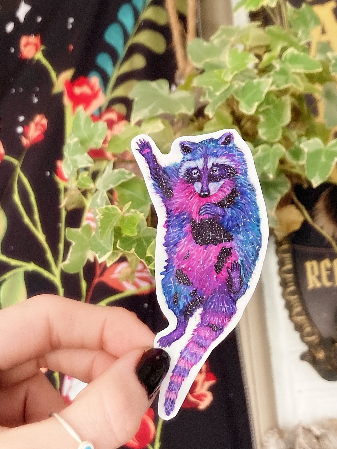 Galaxy Raccoon Stickers, Outer Space, Raccoon Art, Galactic Stickers ...