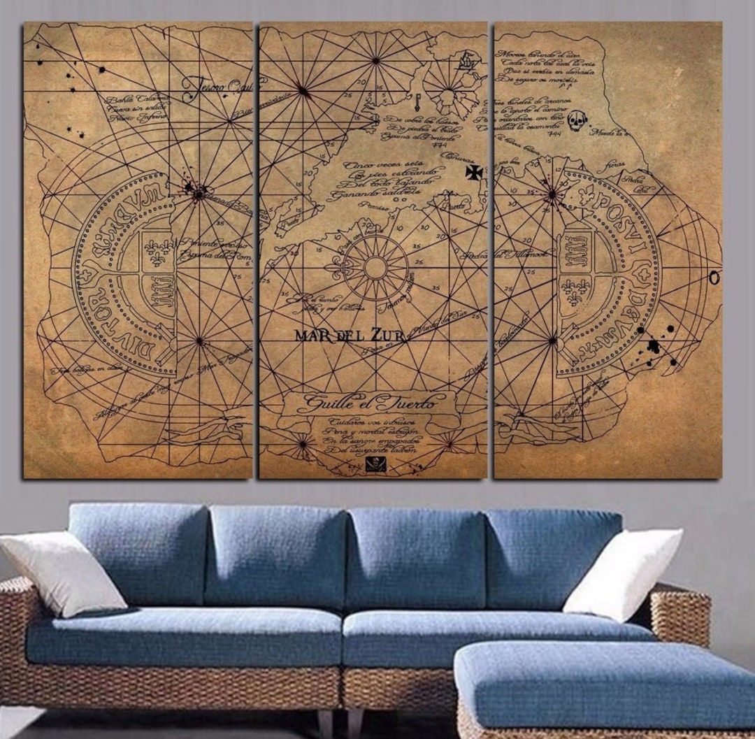 The Goonies Canvas Print Framed, Goonies Map Wall Art, Movie Decor ...