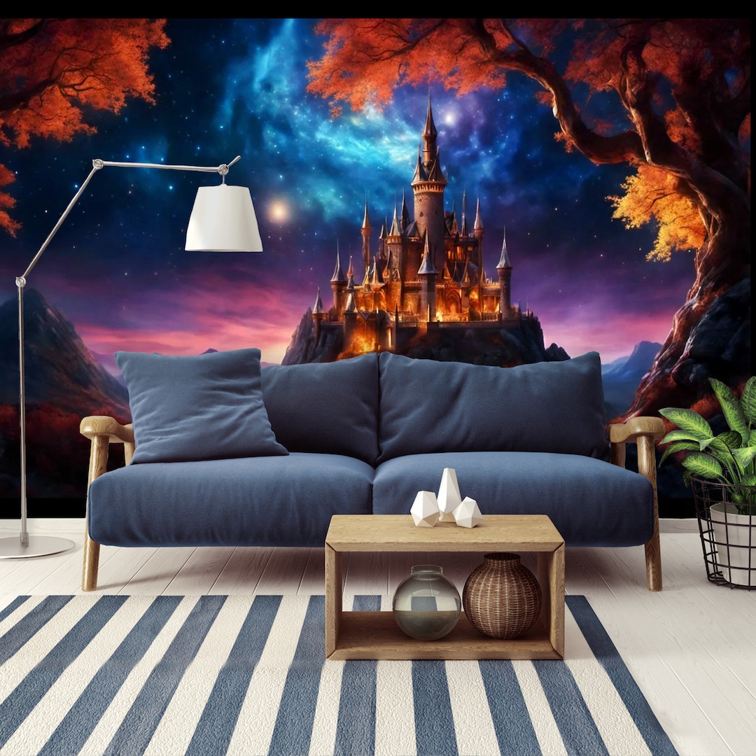 Wizard Castle Wall Mural, Kids Room Wallpaper, Peel and Stick Removable ...
