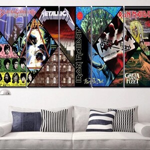 Rock Music Wall Art Framed / Rock and Roll Decor Gift Idea / Rock Music ...