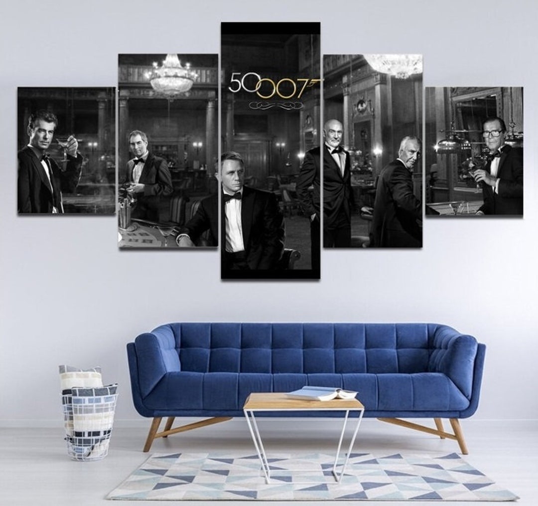 James Bond Art Print Framed / James Bond Canvas Poster / James Bond ...