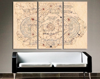 The Goonies REAL CANVAS Map Gloss Finished Giclee Art Print - Etsy