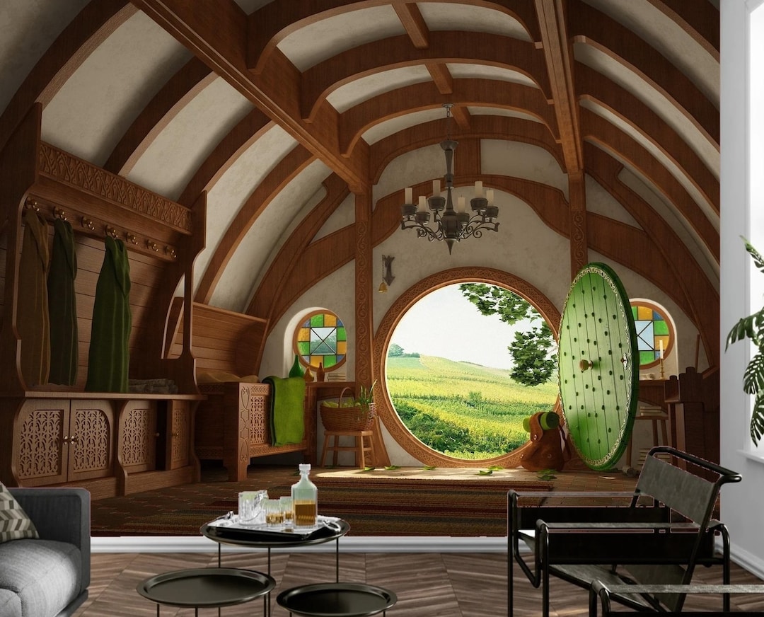 3D Hobbit Wall Mural, Peel and Stick Decal, Removable Wall Art Poster ...