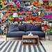 Rock and Roll Wall Art Mural Collage Wallpaper, Classic Rock Peel and ...