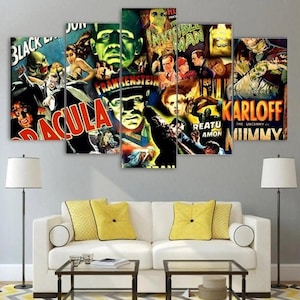 Horror Wall Mural, Classic Horror Peel and Stick Removable Wallpaper ...