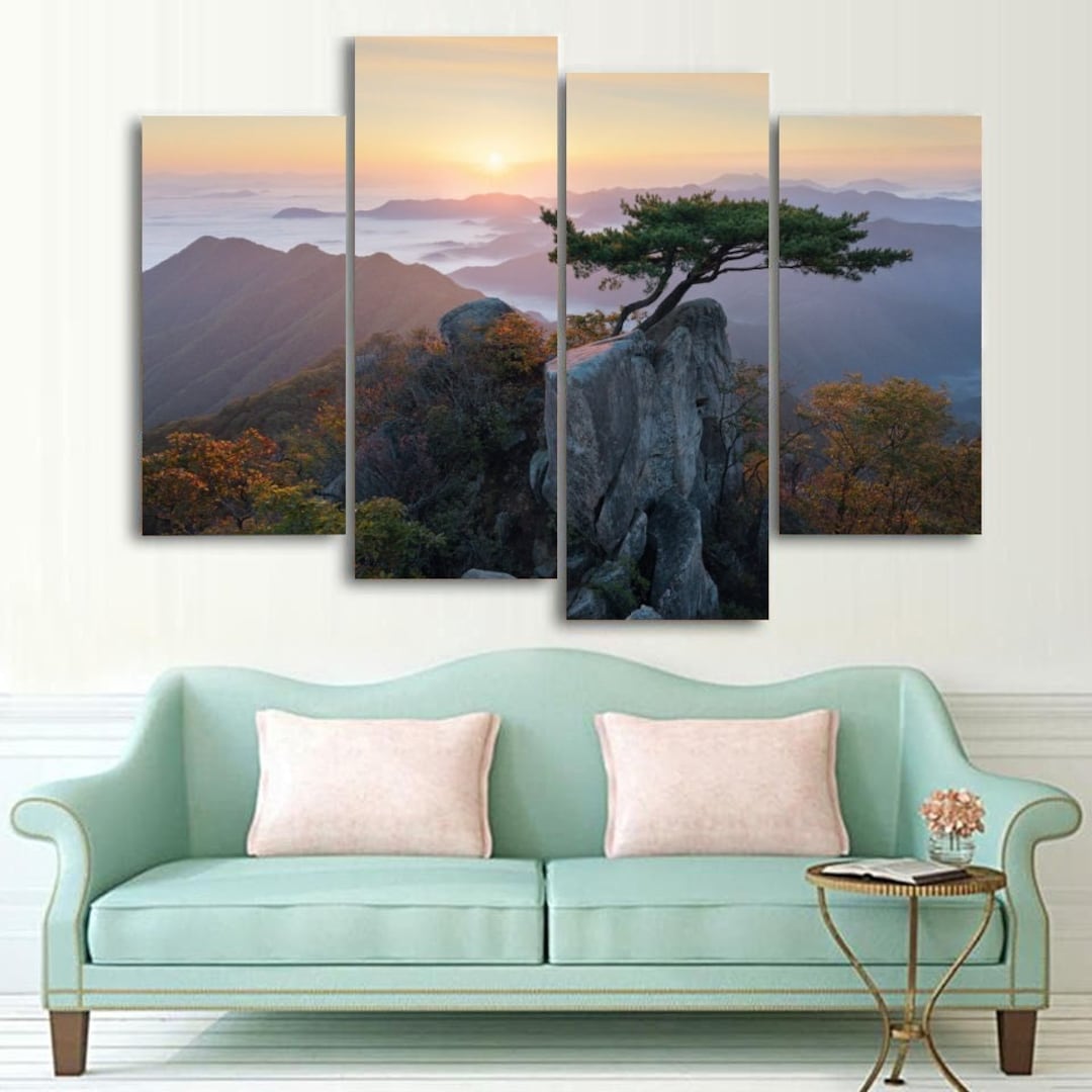 Bonsai Tree Canvas Framed / Bonsai Tree Wall Art Decor / Landscape ...