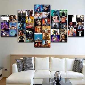 Movie Collage Wallpaper, Custom Movies Wall Mural Peel and Stick ...