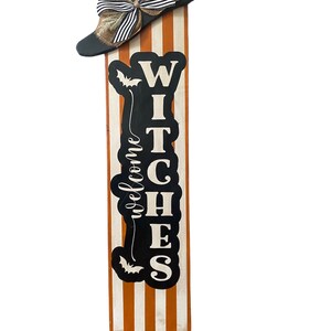 Welcome Witches Wood Sign, Halloween Porch Decor, Witch Sign, Farmhouse ...