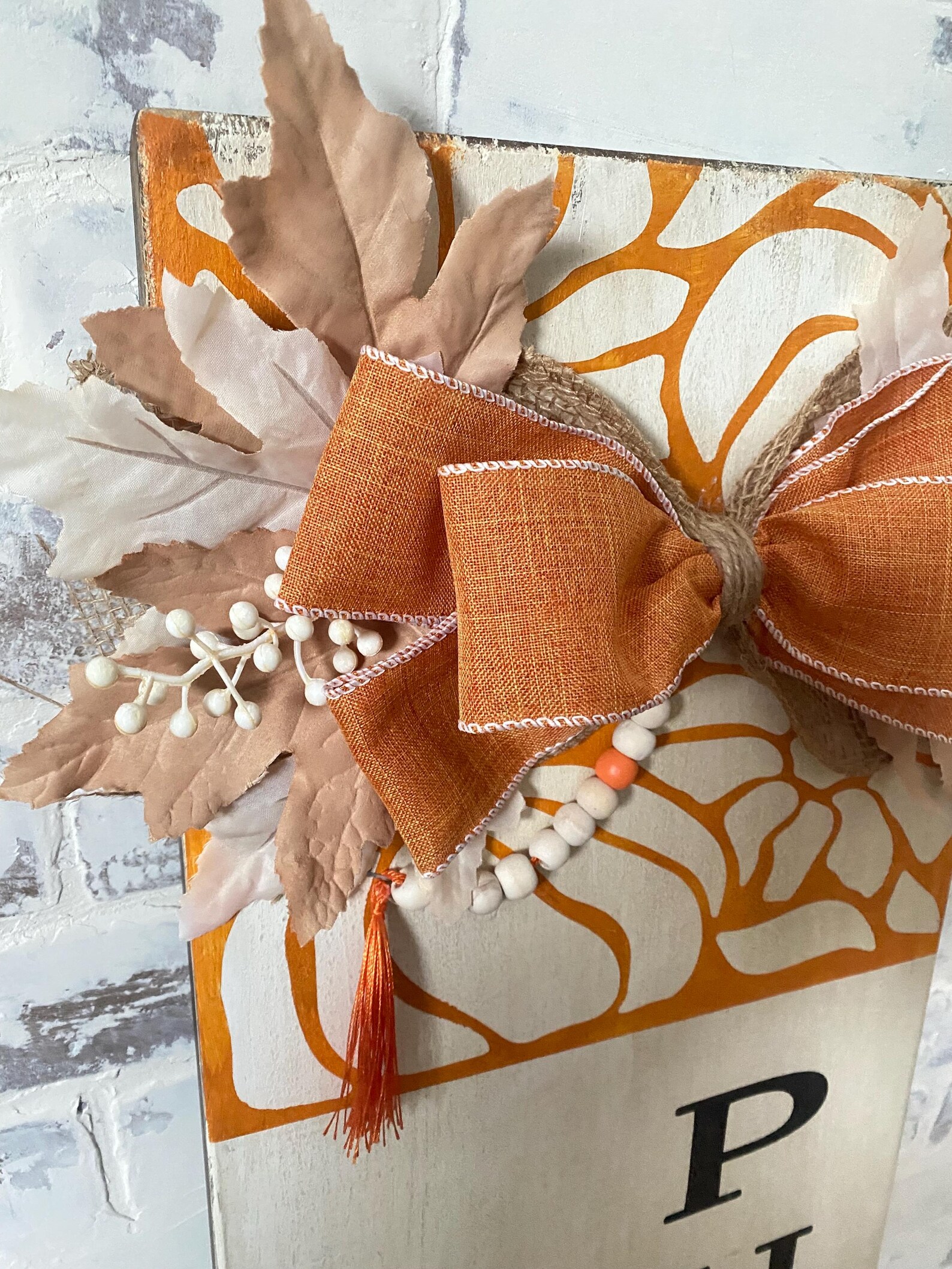 Hello There Pumpkin Wood Sign: Vintage Floral Style Fall Porch Decor (4 ...