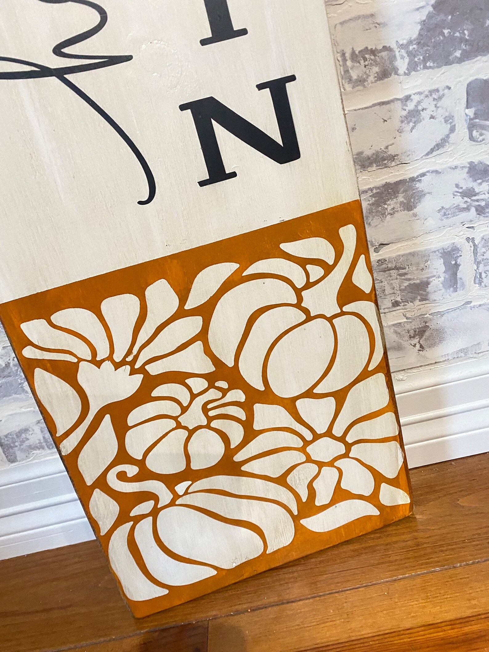 Hello There Pumpkin Wood Sign: Vintage Floral Style Fall Porch Decor (4 ...