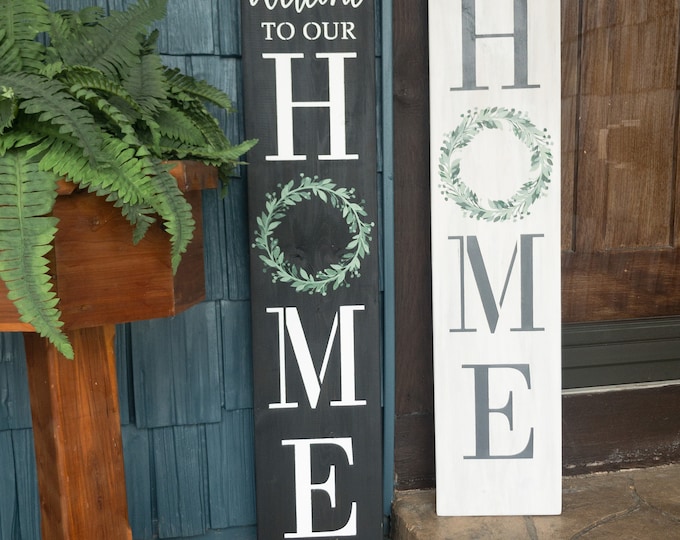 Farmhouse Welcome Home Porch Sign, Rustic Wood Front Door Decor - Etsy