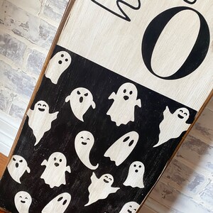 Hey There Boo Ghost Sign: Solid Wood Modern Rustic Halloween Porch ...