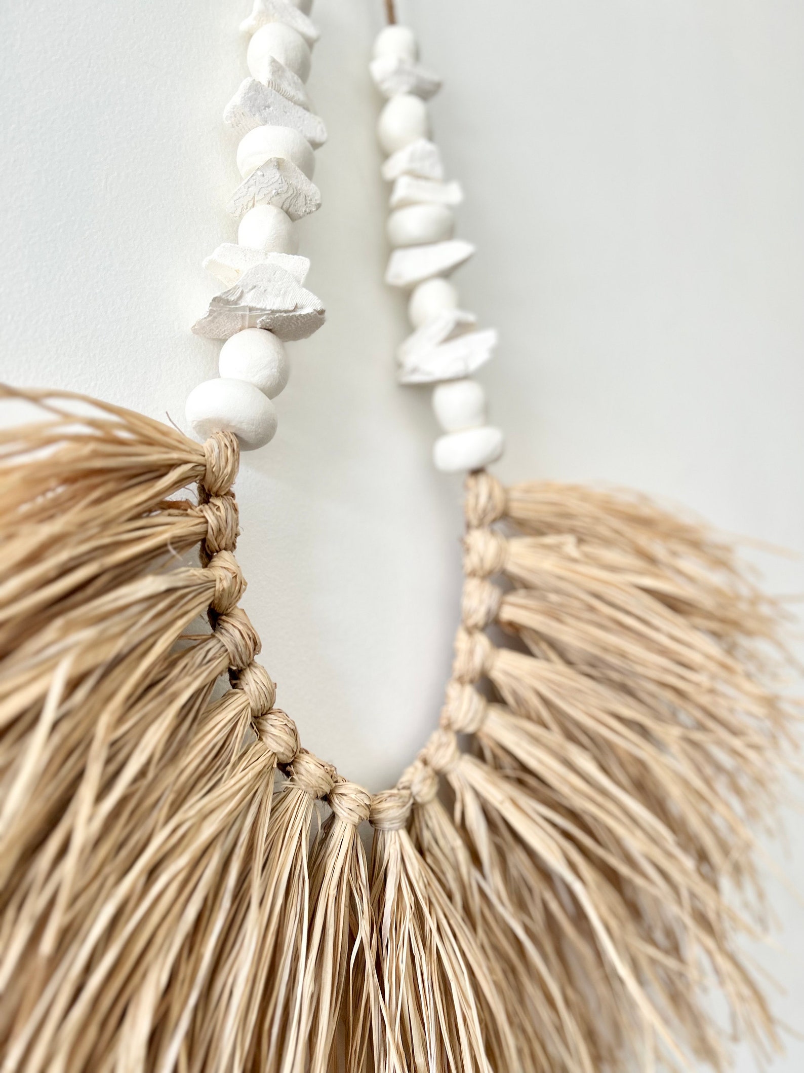 Raffia Wall Hanging With Sepia Bone cuttlefish Bone and Clay - Etsy UK