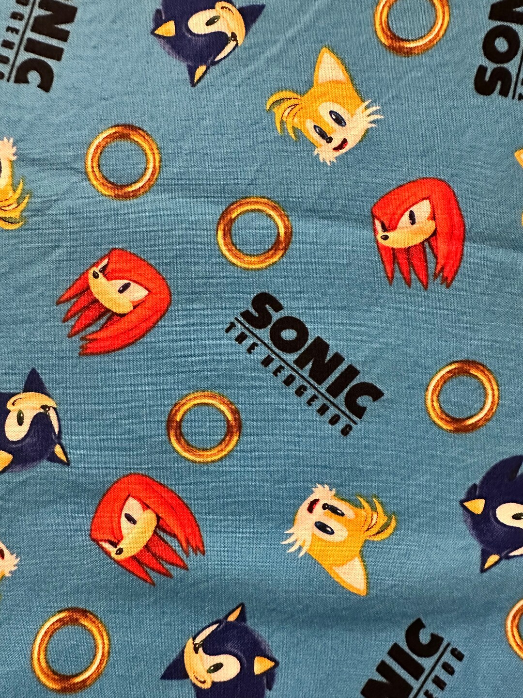 Sonic the Hedgehog Cotton Fabric 1/2 Yard - Etsy