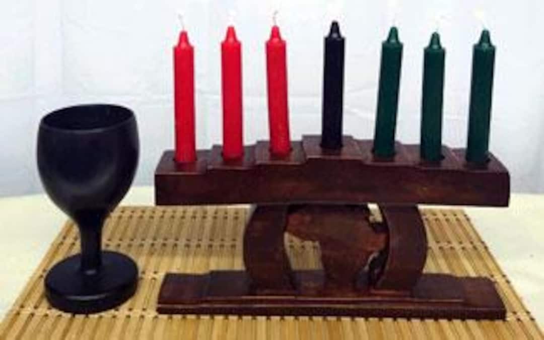 Kwanzaa Africa Map Candle Holder kinara Including: Seven Candles ...