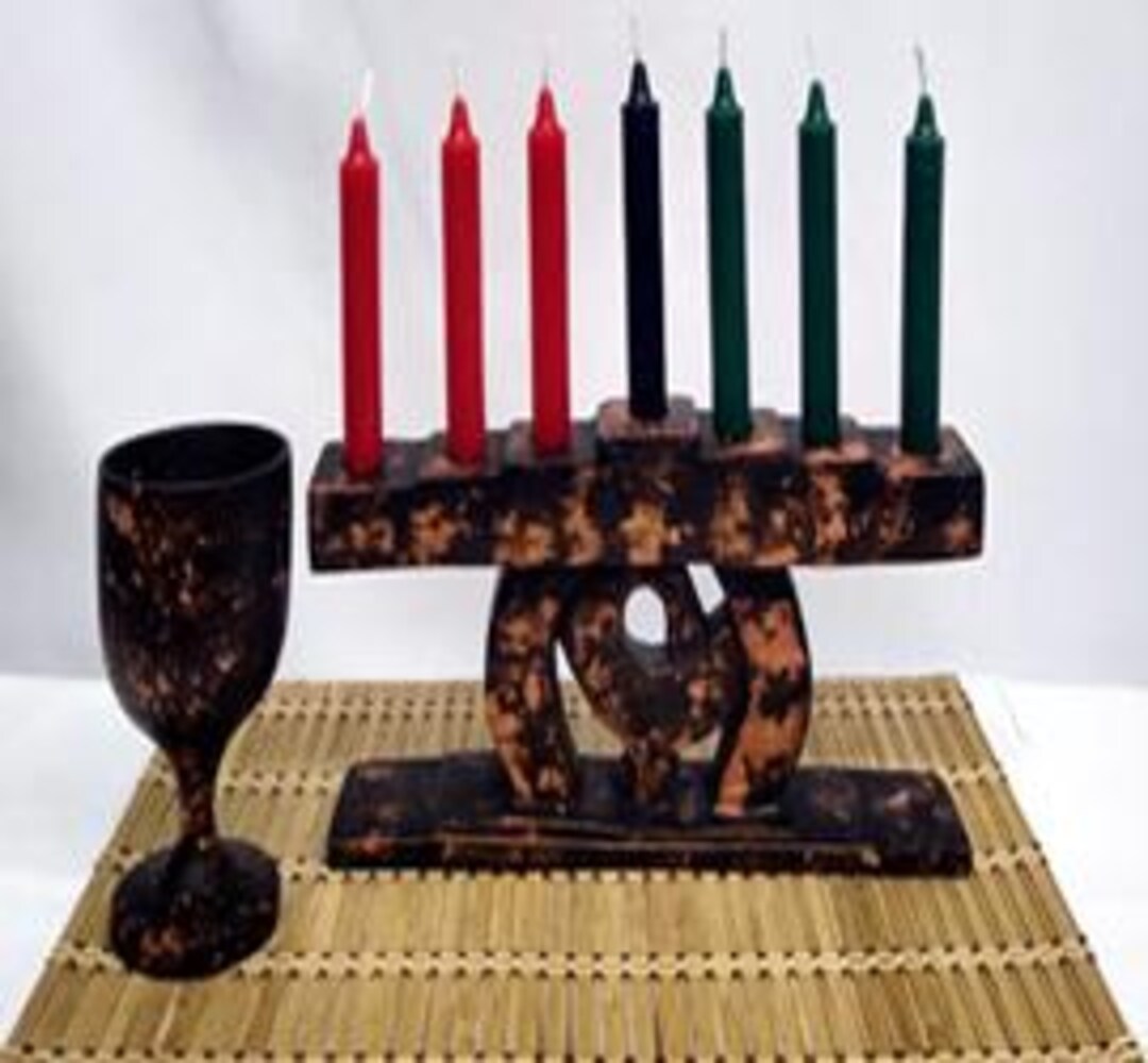 Kwanza Tie Dyed Kinara Set - Etsy