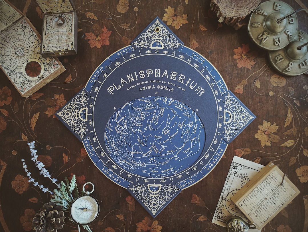 Star Finder, Star Map, N. Hemisphere Planisphere,'planisphaerium ...