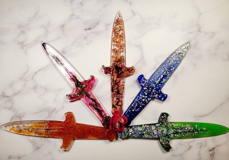 Resin Ritual Athame Dagger Wand - Etsy
