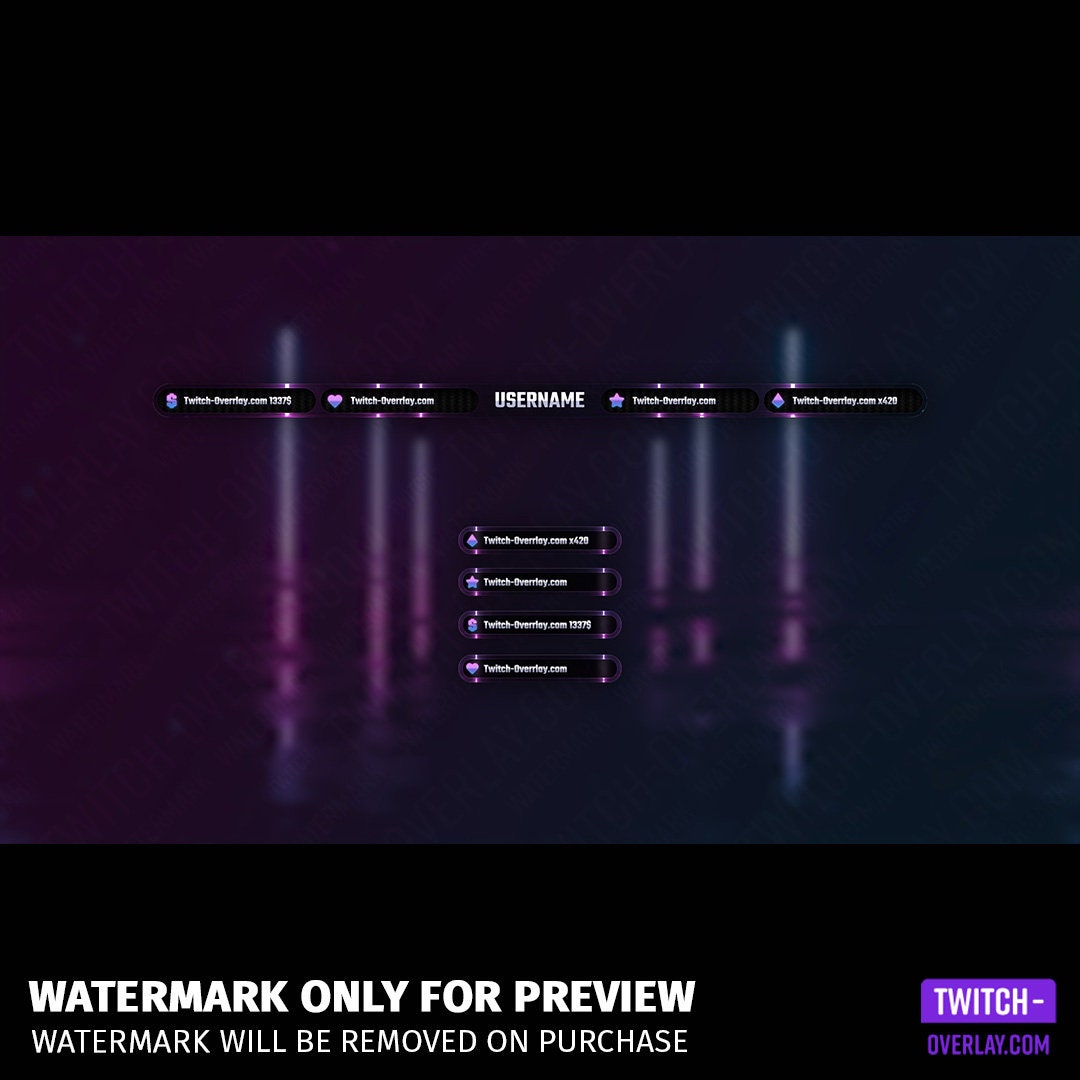 Pillars of Light Stream Package | Futuristic Stream Overlay, Neon ...