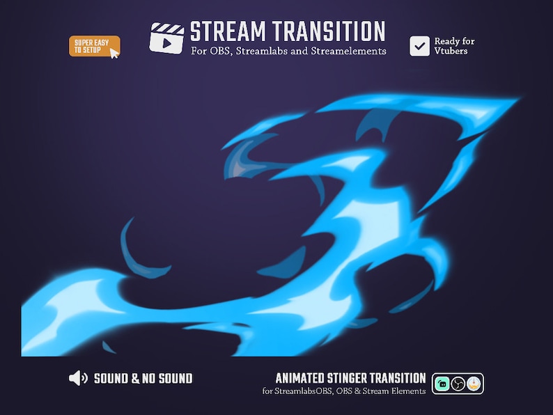 Fire and Flame Pastel Blue Cartoon Transition / Vibrant Stream ...